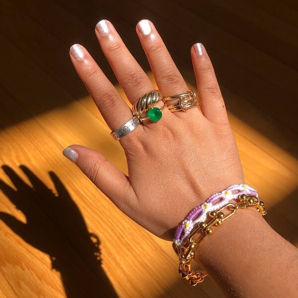 Woven Daisy Chain Friendship Bracelets, Visco,flower, Anklet, Boho ...