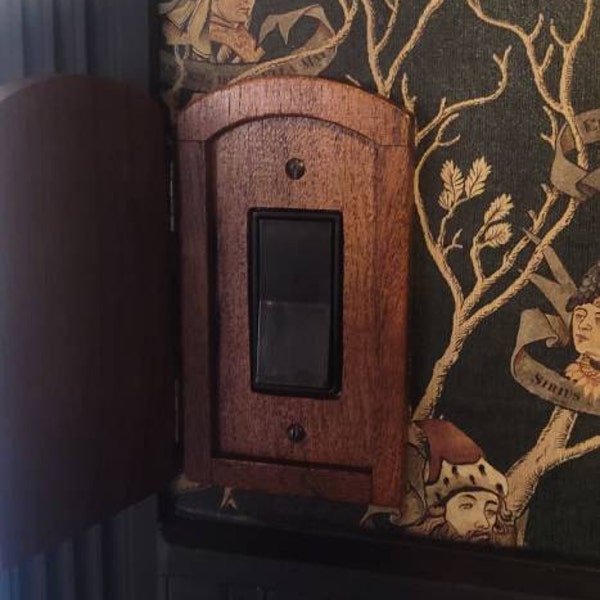 Cherry Wood DR5 Decorative Outlet Cover Door, Fairy Door, GFCI, Hidden ...