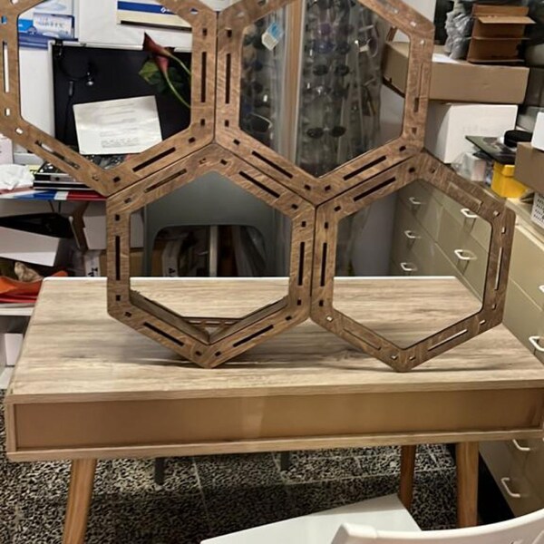 Hexagon Shelves, Wall Beehive Bee Honeycomb Shelf Decor, Large Set of ...