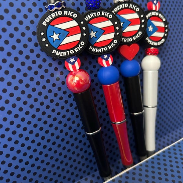 Set of 2 - 30mm - PUERTO RICO - Focal Beads - DIY Jewelry Making ...