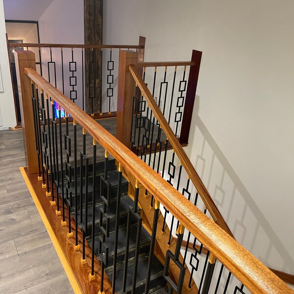 Satin Black Wrought Iron Balusters Square Liberty Series - Etsy