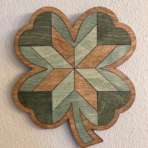 Barn Quilt Shamrock SVG, St Patricks Day Barn Quilt SVG, Clover Barn ...