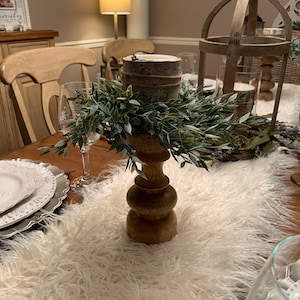 CANDLE RING Farmhouse/french Country Style, Greenery Candle Ring 3in ...