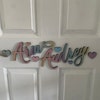 Colorful Door Name Sign - Personalized Bedroom Sign, Girl Door Sign ...