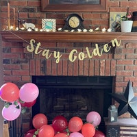 Stay Golden Banner Stay Golden Sign Golden Birthday Banner - Etsy Canada
