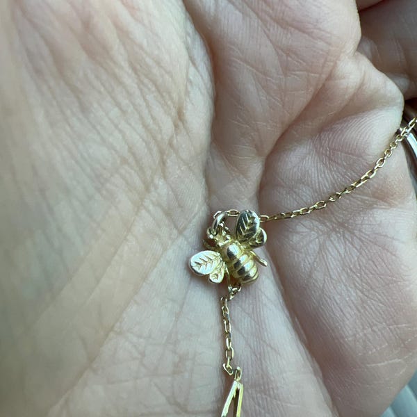Gold Bee Necklace Dainty Bee Necklace Silver Bee Necklace Bumble Bee ...