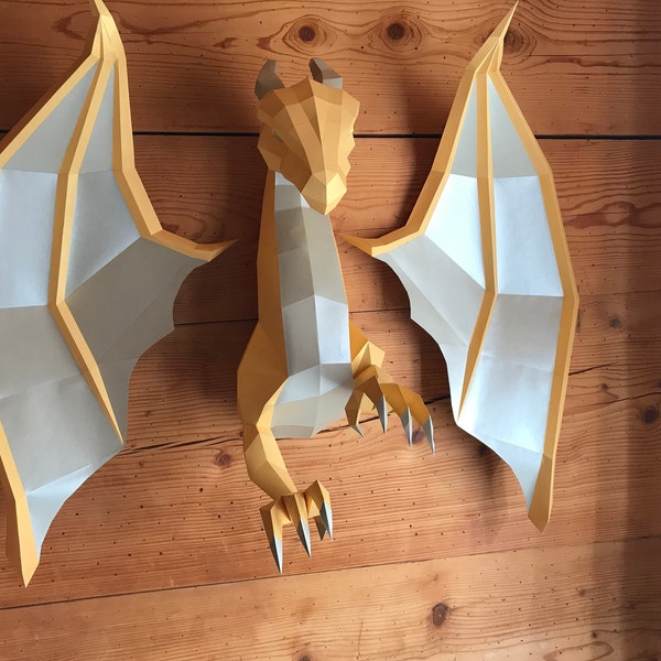 DIY Papercraft Dragon: Turn This Printable PDF Pattern Into an ...