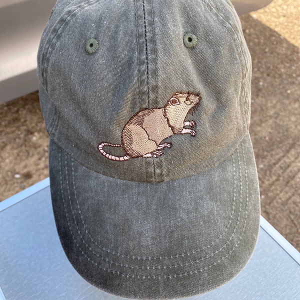 BROWN RAT RODENT Hat - Embroidered Men Women Wildlife Baseball Cap ...