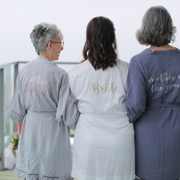 Bridesmaid Robes,cotton Lace Robes,bridal Robes,mother of the Bride ...