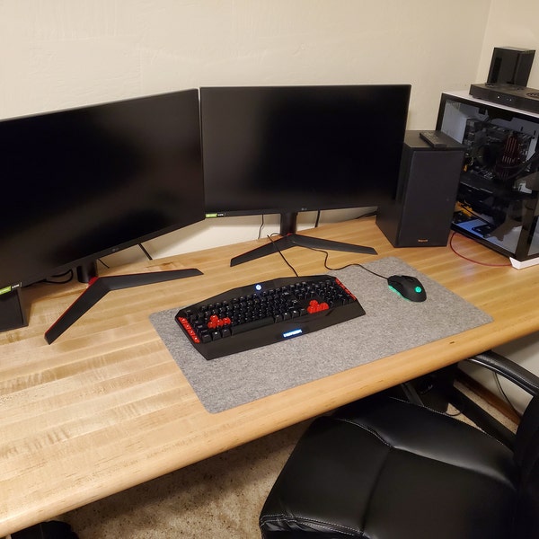 Merino Wool Felt Desk Pad, Laptop and Keyboard Mats 3mm Thick ...