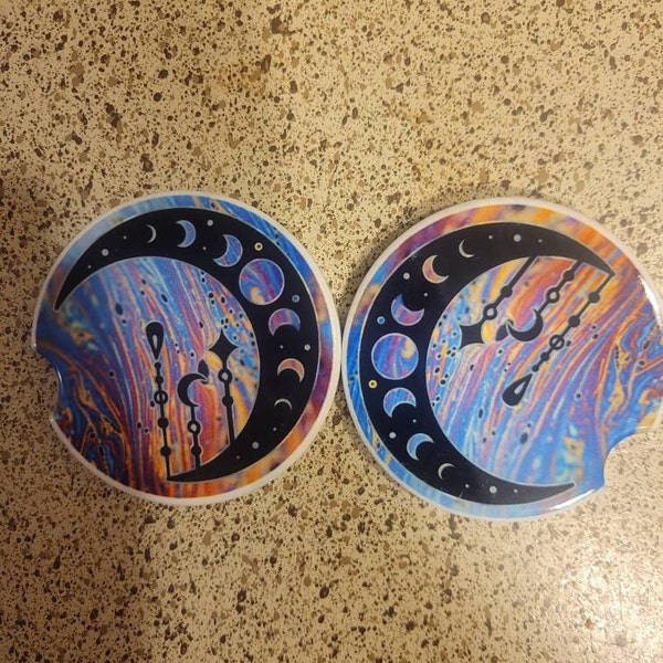 Four Pack Coasters | Decorative Coasters Set of 4 | 3.7" Ceramic ...