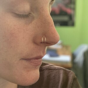 Tiny Nose Hoop Silver Nose Hoop Tiny Nose Ring Tiny Nose - Etsy
