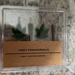 420 Novelty Joint and Hemp Leaf Soy Wax Cake Candles | Etsy