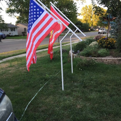 Rotating PVC Flag Pole Lawn or Campground - Etsy
