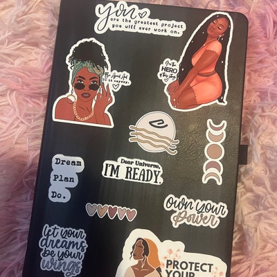 Inspo Sticker Pack Black Girl Planner Stickers Black Woman Handmade ...