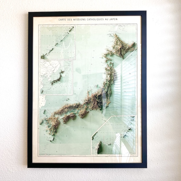 Japan Map, Japan 2D Relief Map, Japan Historical Map, Japan Old Map ...