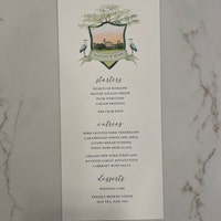 Oak Tree Watercolor Wedding Invitation Printed on Handmade Paper or ...
