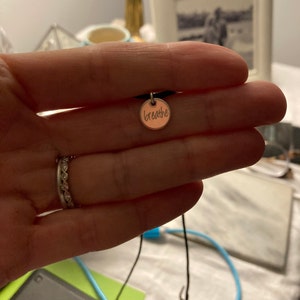 Add a Disc, Engraved Disc, Monogrammed Disc, Custom Handwriting Pendant ...