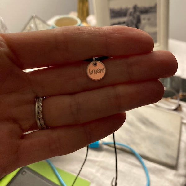 Add a Disc, Engraved Disc, Monogrammed Disc, Custom Handwriting Pendant ...