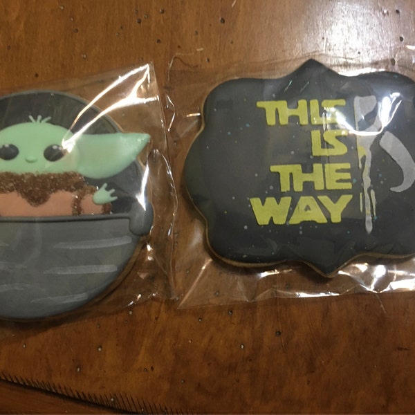 Grogu, the Child, Star Wars Sugar Cookies, Dozen, Customized Your Way - Etsy