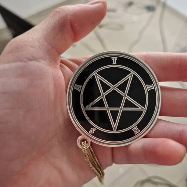 Satan Sigil Pendant, Satanic Ritual Medallion - Etsy