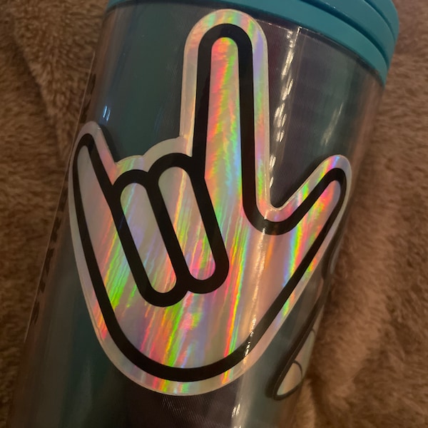 ILY ASL Sticker • I Love You Hand Design Sticker | I Love You Hand ...