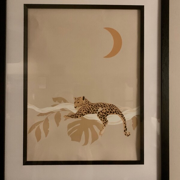 Leopard Wall Art, Boho Home Décor, Jungle Poster, Leopard Art Print ...