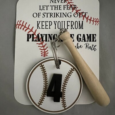 Baseball Swag Baseball Keychain Team Gifts Bag Tags Stocking Stuffer ...