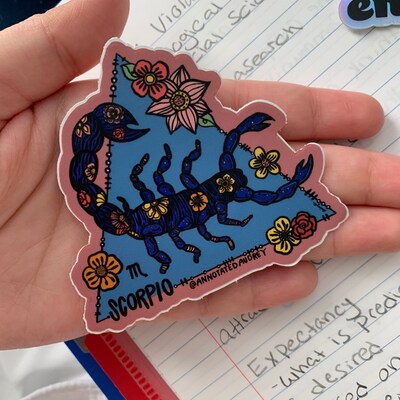 Vinyl Sticker Scorpio Zodiac Astrology Weatherproof Decal - Etsy