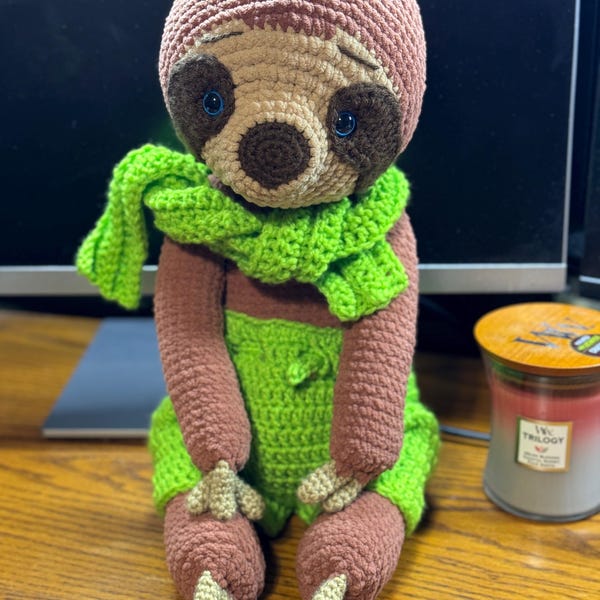 Crochet Sloth Pattern, Amigurumi Sloth Pattern PDF in Eng/fr, Crochet ...