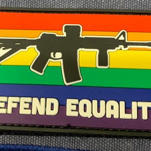 AR-15 Defend Equality LGBTQ Gay Pride Flag and Rifle PVC - Etsy