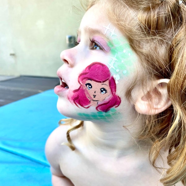 ONE Face Painting Stencil | Face Paint Stencils | Princess Stencils ...