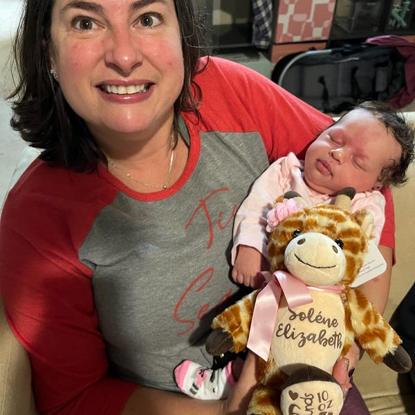 Teddy Bear Birth Stats Stuffed Animal, Personalized Plush Bear Birth ...