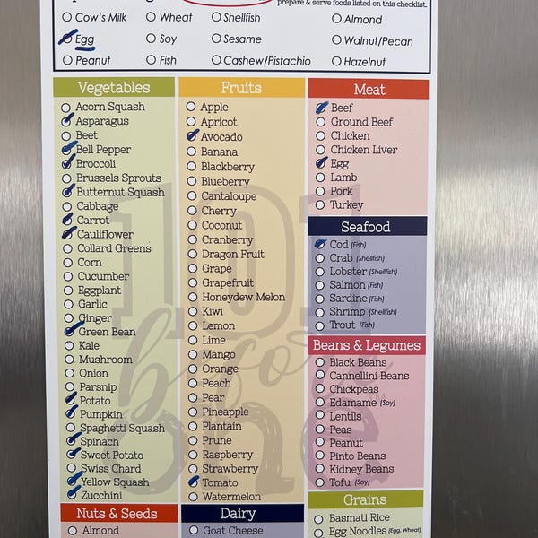 Baby-led Weaning Printed Guide & 101 Food Checklist From 101 Before One ...