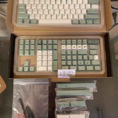 Cute Blue & White Ocean PBT XDA Keycaps Set for Mechanical Keyboard ...