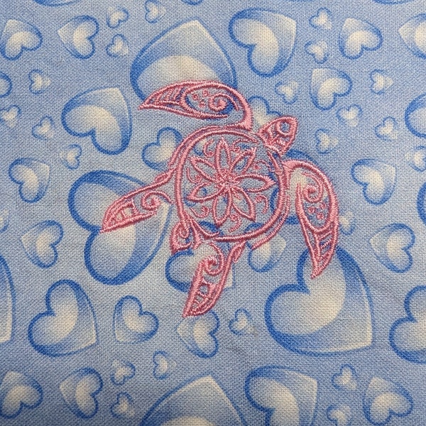 Turtle Hawaiian Flower Embroidery Design: Polynesian Tribal Art ...