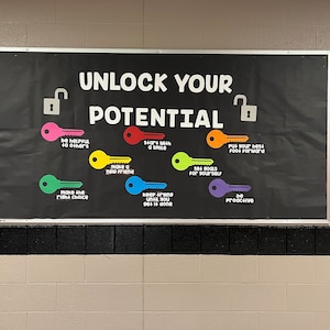Unlock Your Potential Bulletin Board Kit: Classroom Door Decor - Etsy