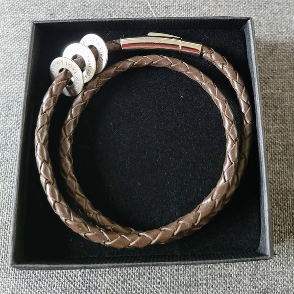 Sterling Silver Milestone Story Bracelet - Leather Wrap Bracelet With ...