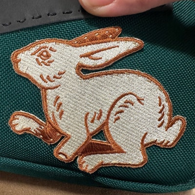Rabbit Embroidered Iron on Patch Anti Rabbit's Foot Patch 3x3 ...