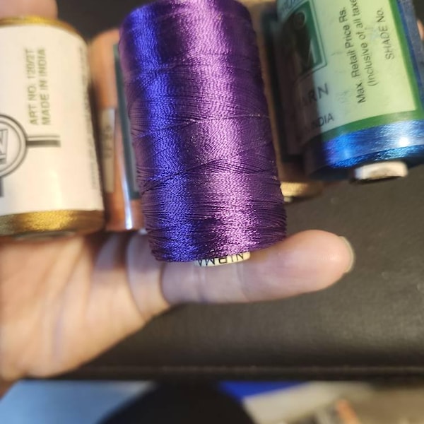 Wholesale Lot Spools of Silk Thread, Indian Art Silk Embroidery Threads ...