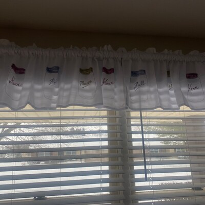 Mason Jars Window Valance - Etsy