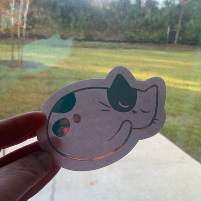 Pink Cat Sticker Grumpy Kitty Sticker Vinyl Cat Sticker - Etsy