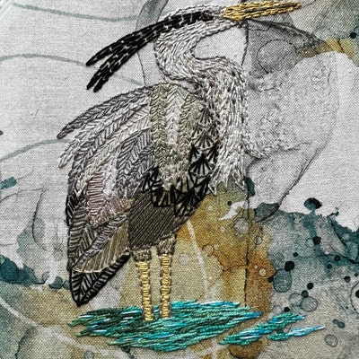 Heron Embroidery Hoop Art Pattern Instant Download Bird Hand Embroidery ...