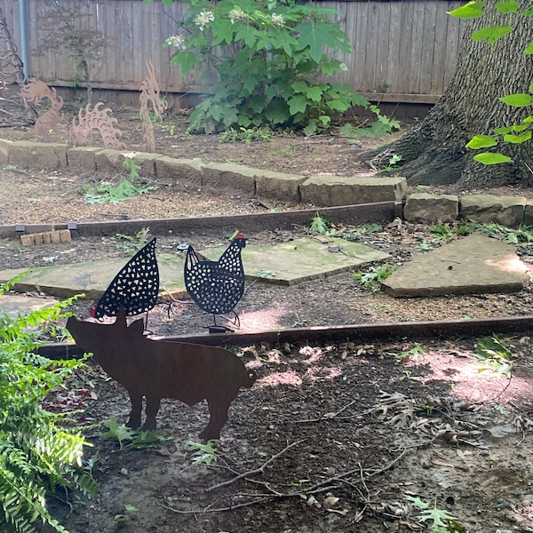 Rusty Goat, Rusty Lawn Art, Metal Art, Metal Silhouettes, Metal Lawn ...