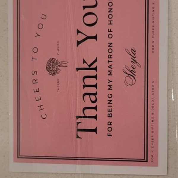 Digital Download Prosecco Label, Custom Prosecco Label, Champagne ...