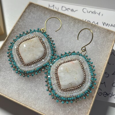 MADE TO ORDER Handmade Arizona Desert Night Earrings in Black Turquoise ...