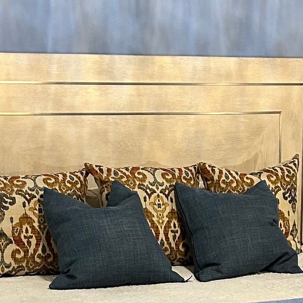 Boho Rust Chenille Throw Pillow Cover, MULTIPLE SIZES, Rusty Terracotta ...