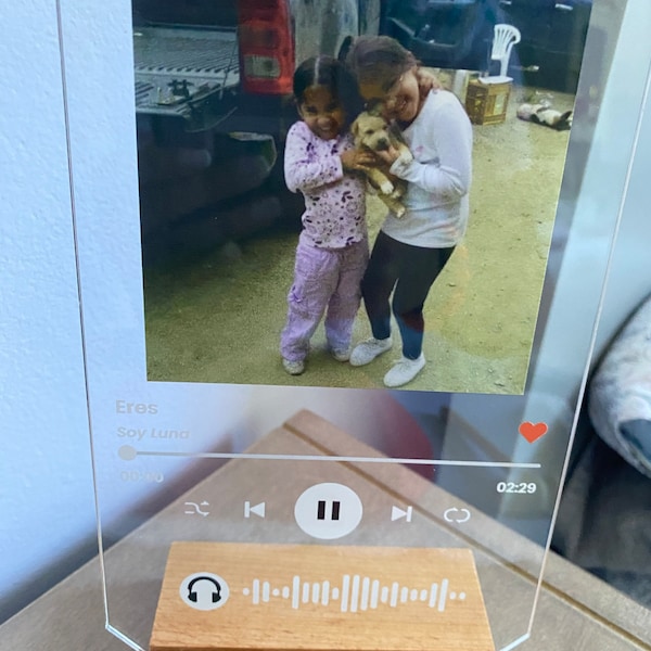 Personalized Photo Song Acrylic Plaque: Memorial Gift With QR Code - Etsy