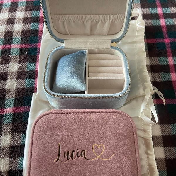 Custom Velvet Jewelry Box, Watch Box for Women, Wedding Gift, Bridal ...