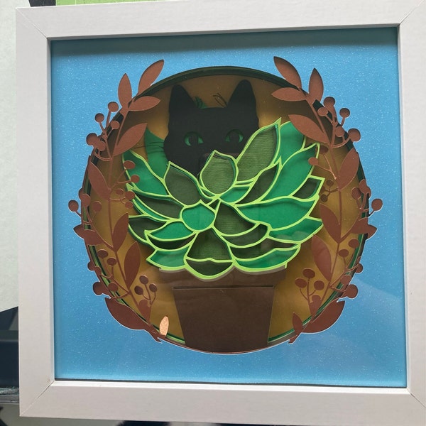 3D Sunset Shadow Box SVG, Sunset at the Ocean Layered Paper Art, Beach ...